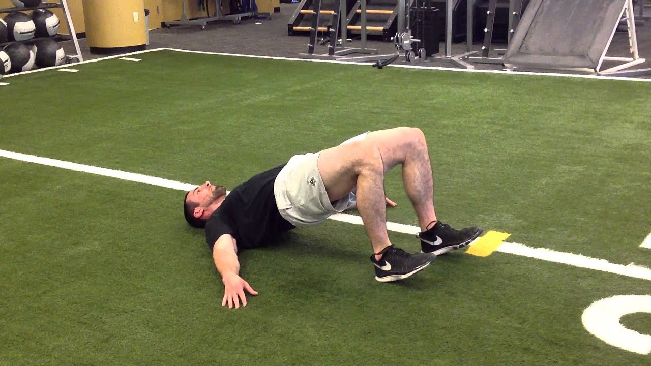 Alt Leg Glute Bridge - YouTube