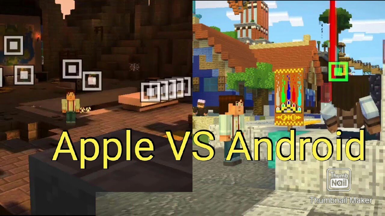 Minecraft Story Mode Seasons 1 & 2 / Apple VS Android ( Mobile ) - YouTube