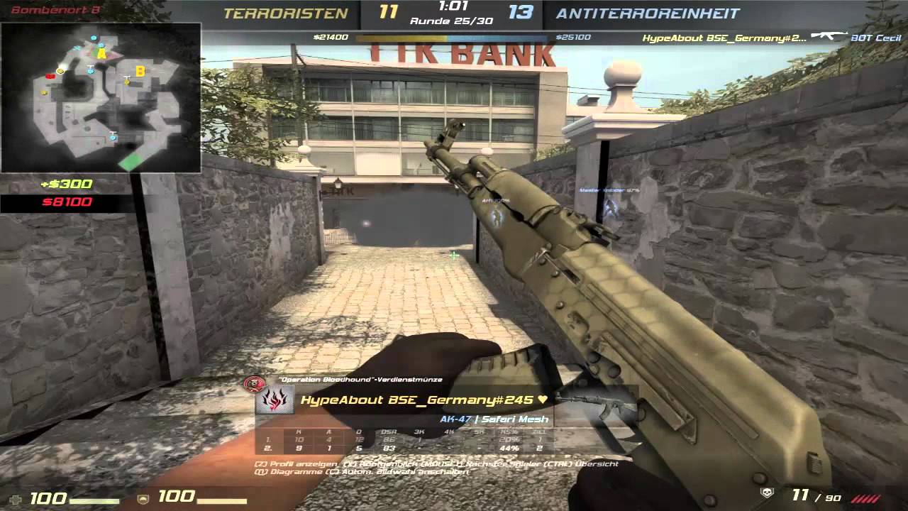 CS:GO Overpass Ace by BSE_Germany - YouTube