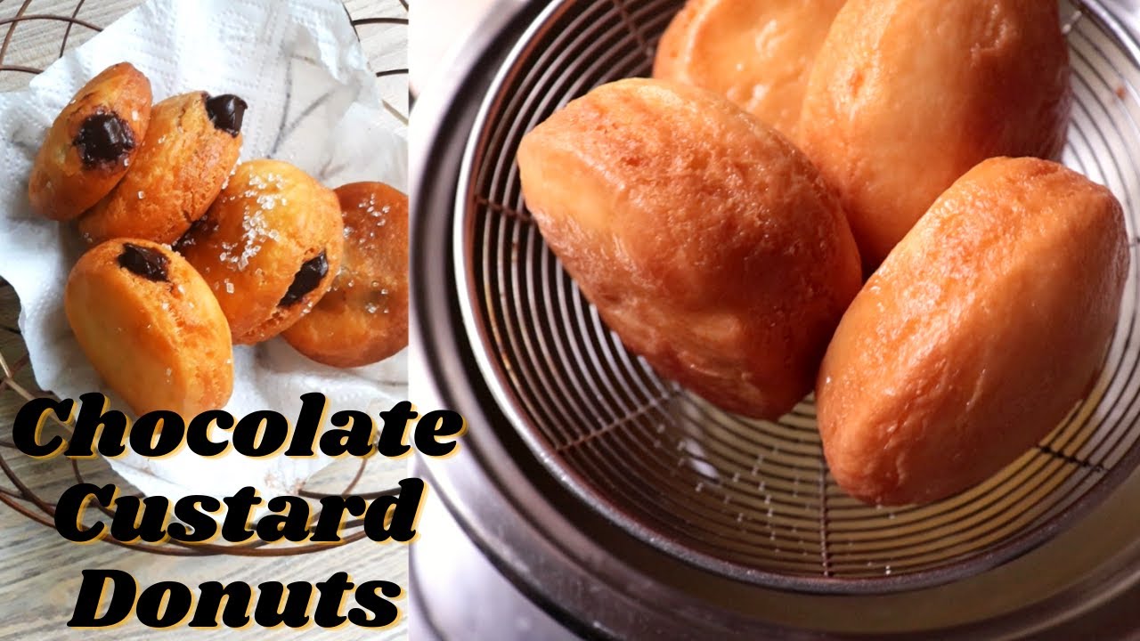 CHOCOLATE CUSTRAD CREAM DONUTS I CUSTARD FILLED DONUTS RECIPE - YouTube