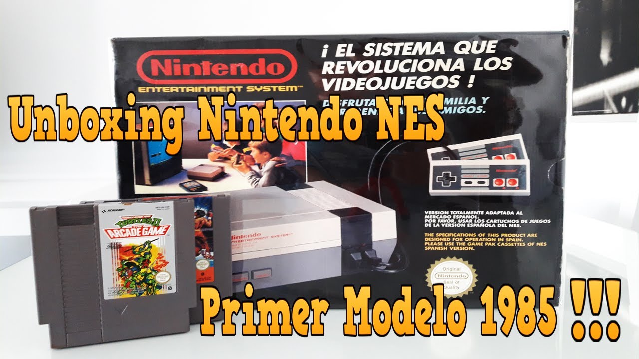 UNBOXING Consola Nintendo NES Original Primer Modelo 1985 y 2 Juegos ...
