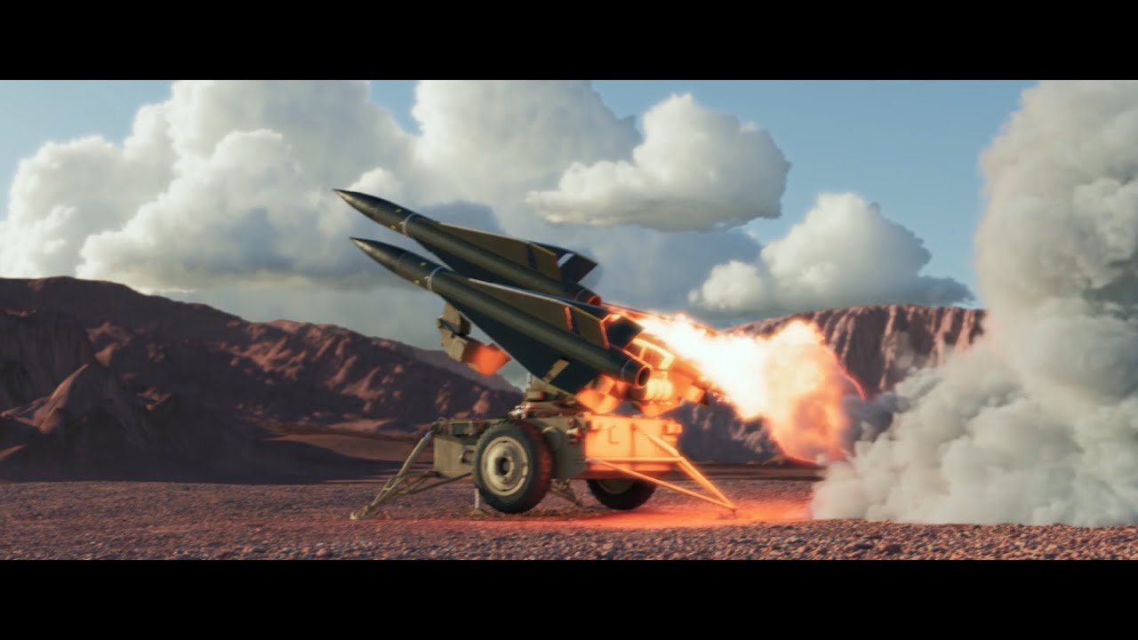 Missile launch and explosion | CGI sequence made with Houdini - YouTube