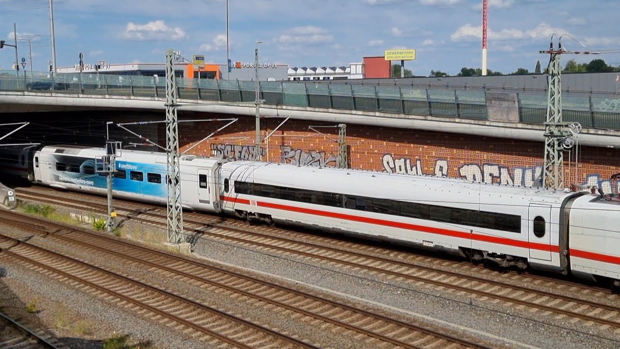 ICE-S 405 km/h Leipzig - seltener Gast. Testzug mit Siemens Velaro Novo ...
