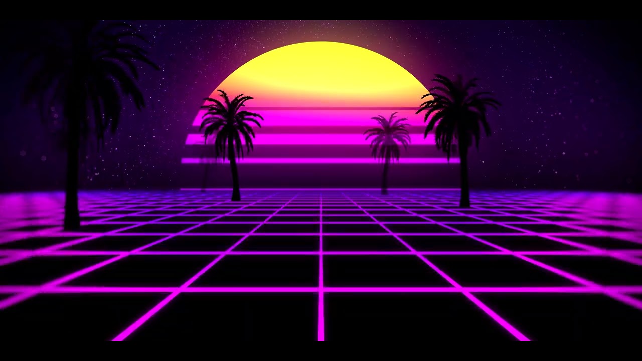 80s Retro Synthwave Screensaver Wallpaper - 8K Video Ultra HD No Sound ...