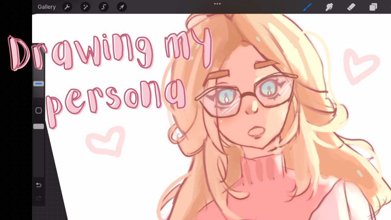 .*🍓⸝⸝˚₊ Drawing my persona! (Procreate speed paint/ draw with me) - YouTube