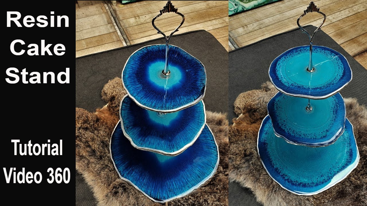 Resin Cake Stand/ Start to Finish/ Gorgeous Blue - YouTube