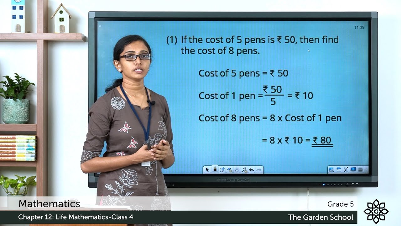 Grade 5 Mathematics Chapter 12 Class 4 Unitary Method - YouTube