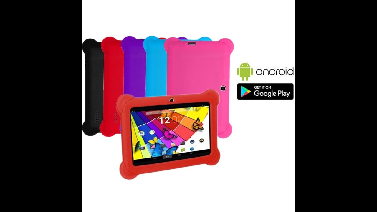 8GB 7 Touch Screen Android 4.4 OS Kid's Tablet with Case - YouTube