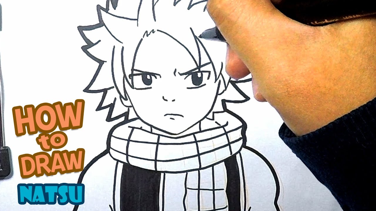 How to Draw Easy Natsu Dragneel | Fairy Tail Drawing | Anime Drawing ...
