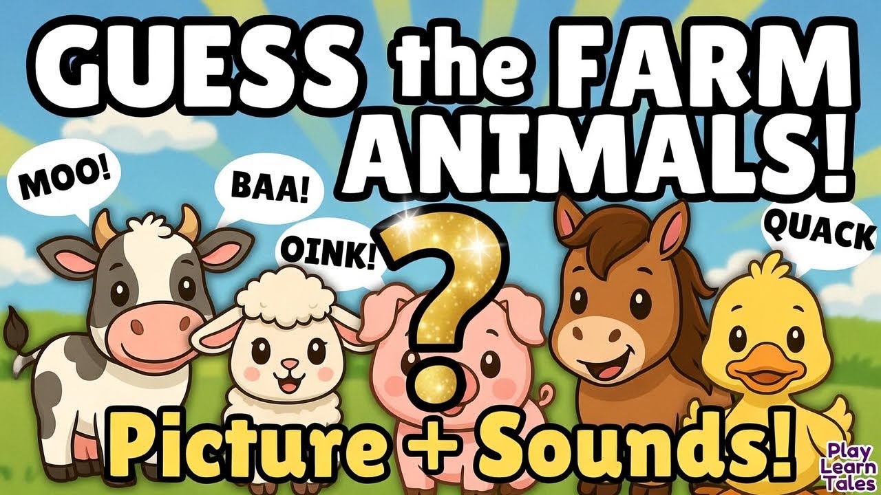 Farm Animal Quiz for Toddlers | Guess the Animal Sounds | Play Learn ...