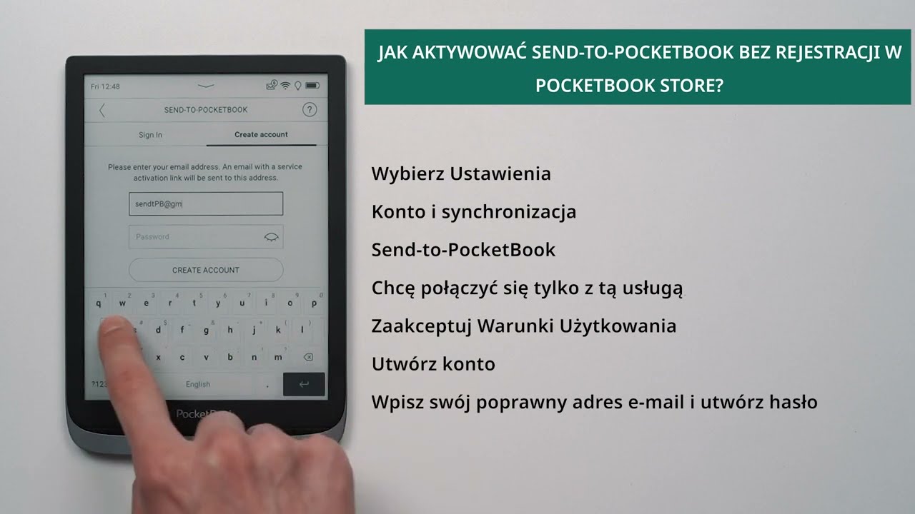 Jak aktywować Send-to-Pocketbook bez rejestracji w PocketBook Store ...