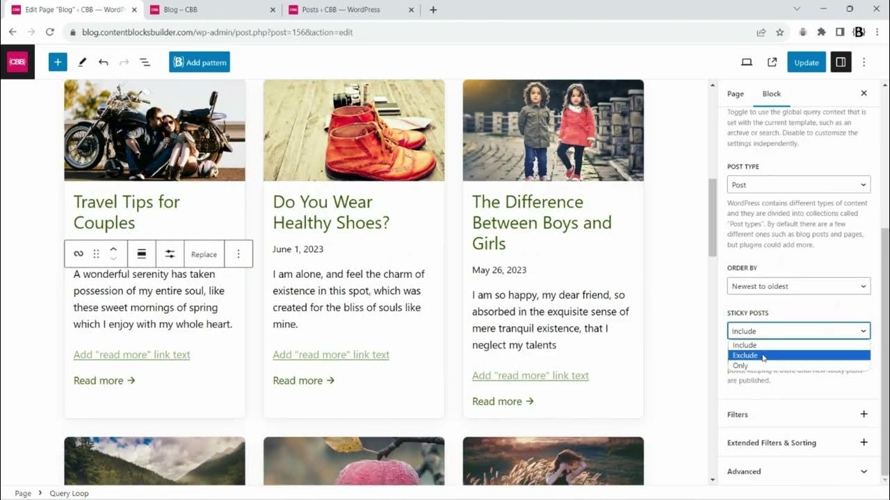 How To Build A Custom Blog Page Using The Content Blocks Builder Plugin In Gutenberg Wordpress