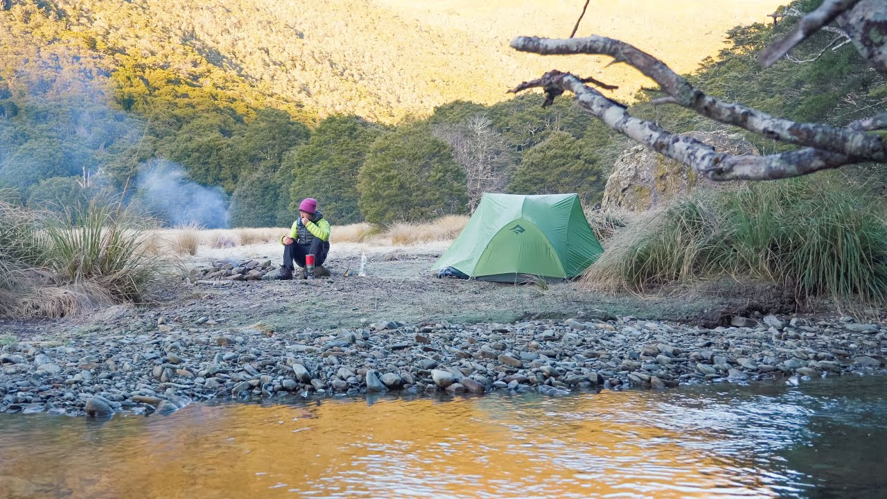 Camping Next to the Stream - Campfire - YouTube