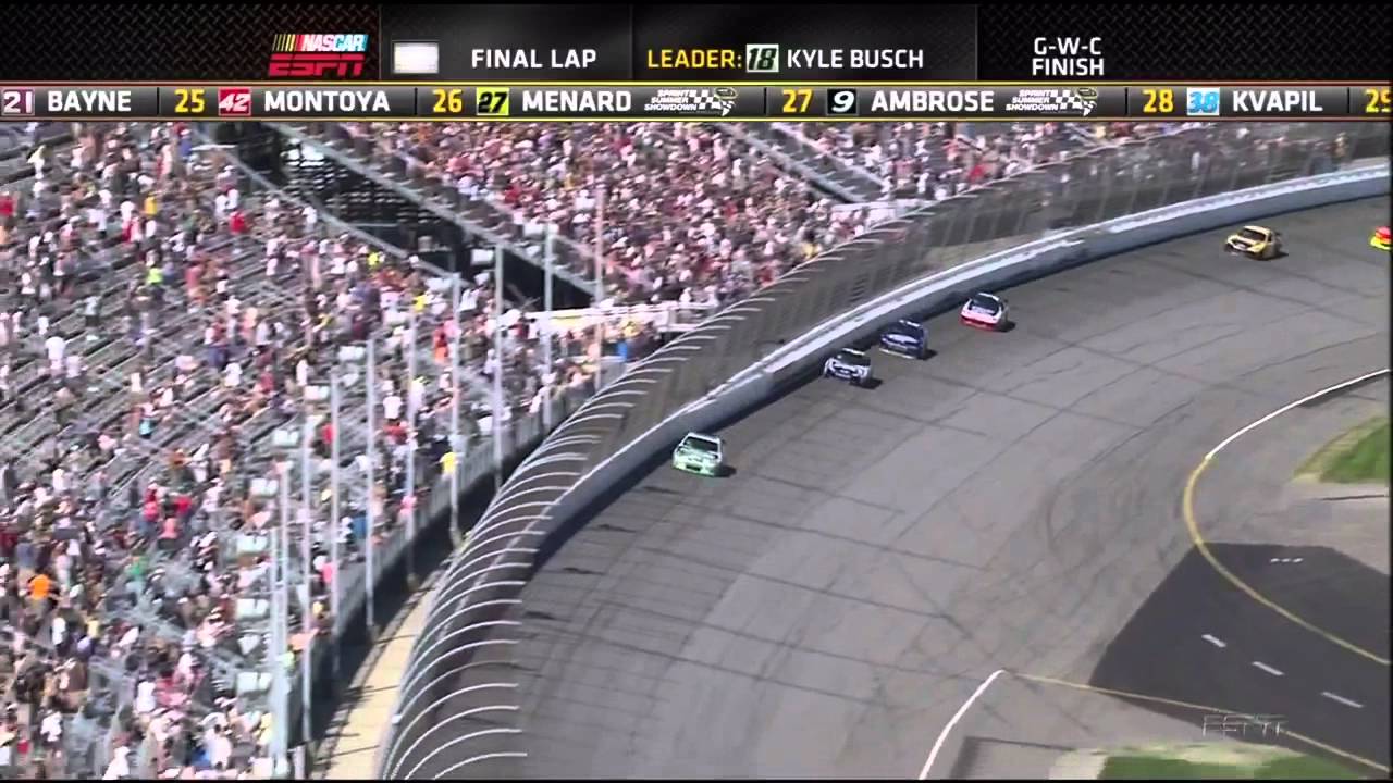 2011 Michigan - Kyle Busch wins the Michigan Pure 400 - YouTube