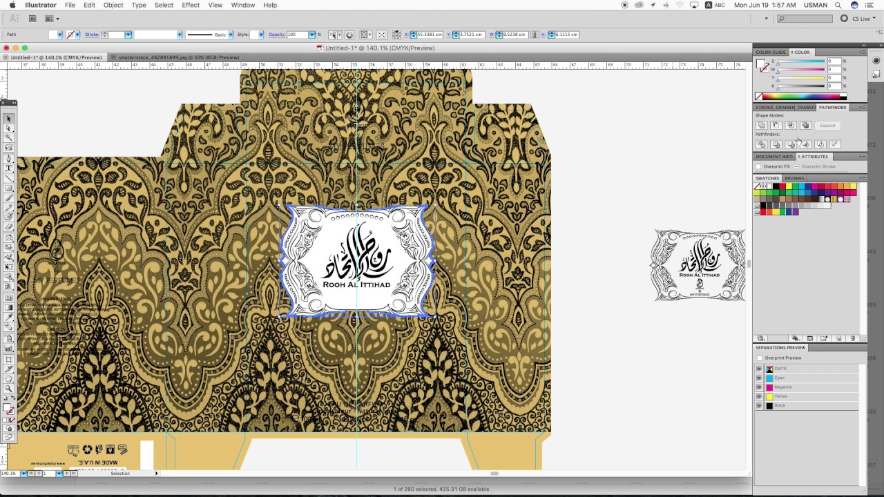 How to make "Perfume Box" Packaging Designing - Adobe Illustrator ...