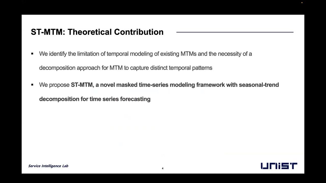 KDD 2025 - ST-MTM: Masked Time Series Modeling with Seasonal-Trend Decomposition for Time Series ...