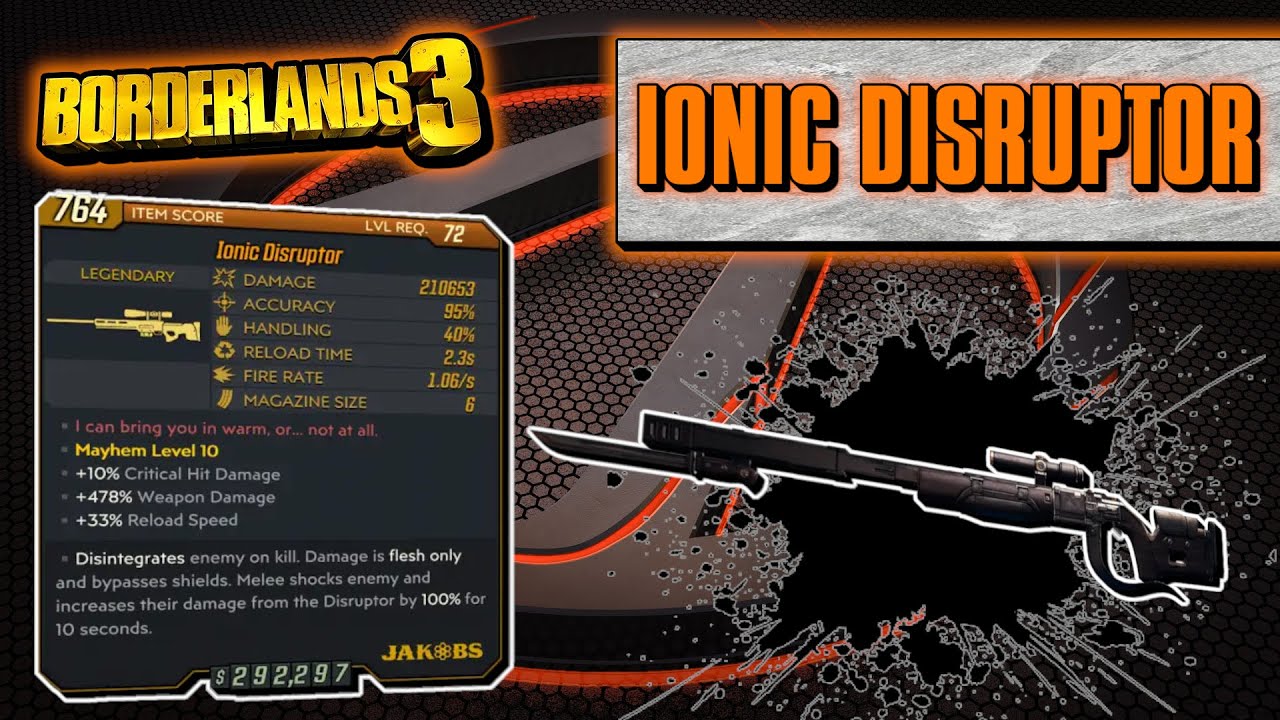Legendary Item Guide | Ionic Disruptor | [Borderlands 3] - YouTube