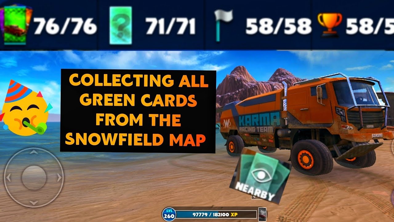 COLLECTING A ALL GREEN CARDS ♠️ FROM THE SNOWFIELD MAP || OTR GAME ...