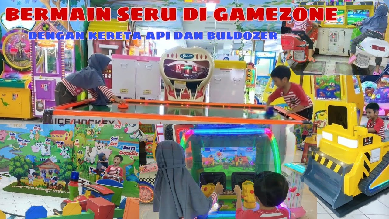 vlog anak seru dan lucu bermain permainan di gamezone - YouTube
