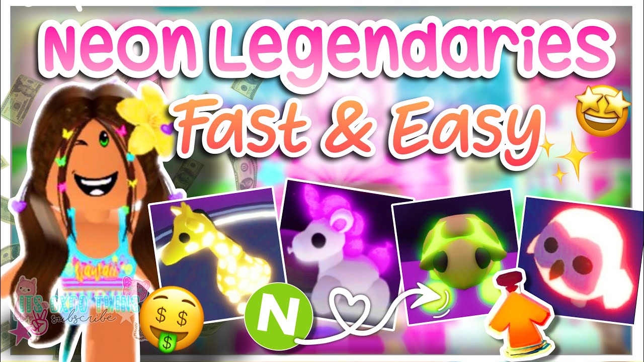 How to GET NEON LEGENDARY PETS FAST In Adopt Me! Ultimate Guide - YouTube