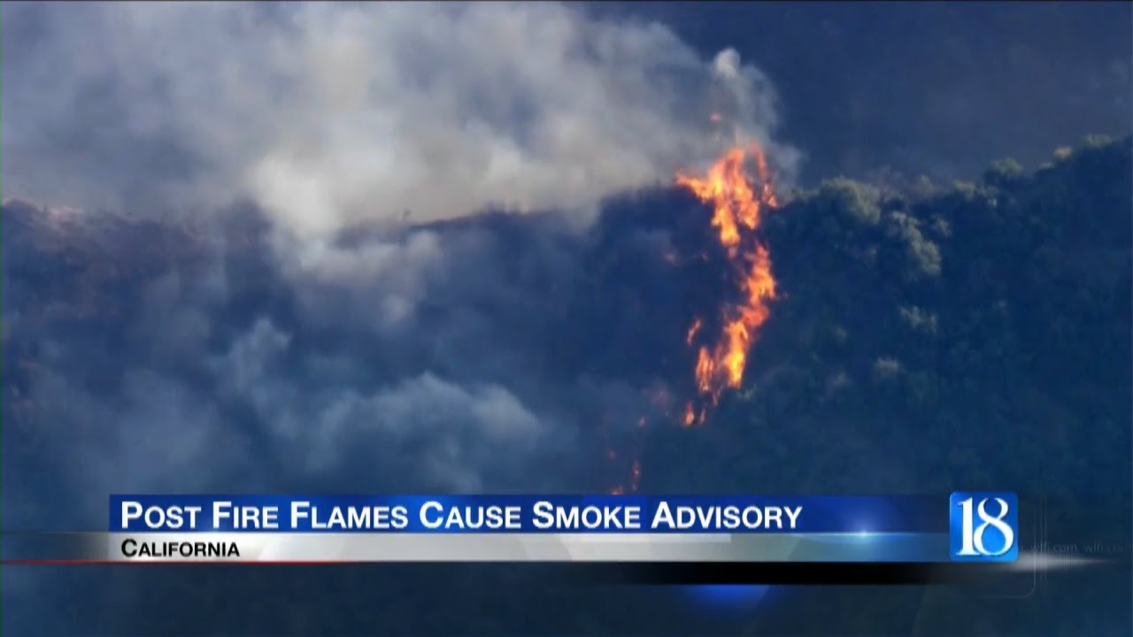 Post Fire Flames Cause Smoke Advisory - YouTube