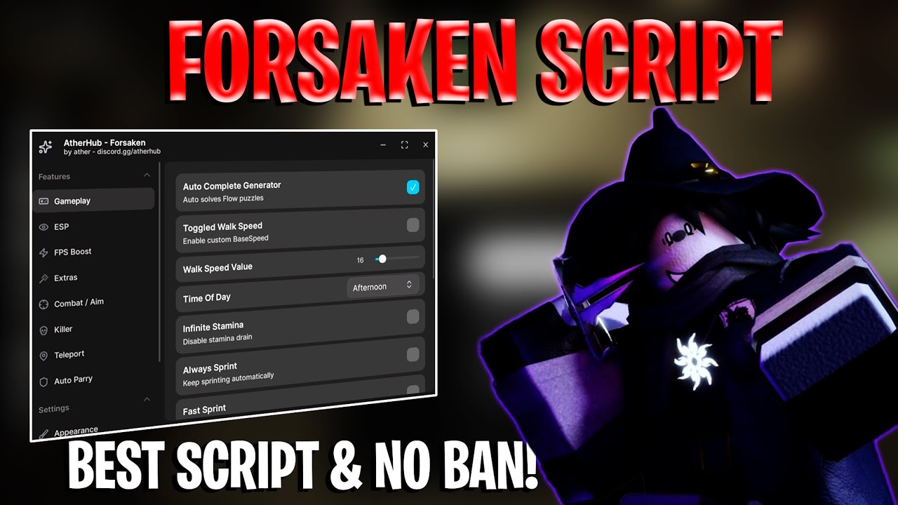 Forsaken Script – Auto Instant Generator, Auto Kill All, Inf Stamina ...