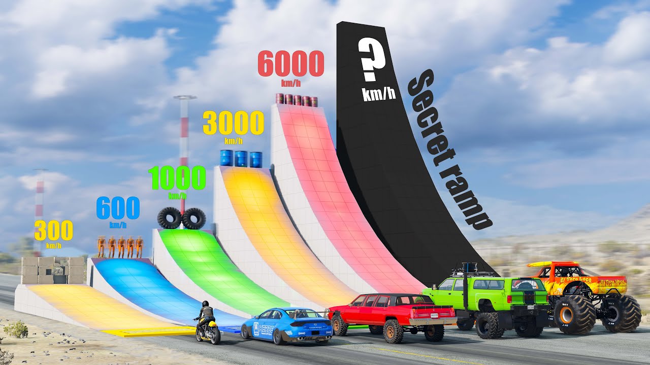 Which Car Jumps Farthest Through Boost Ramps and Obstacles? - Beamng ...