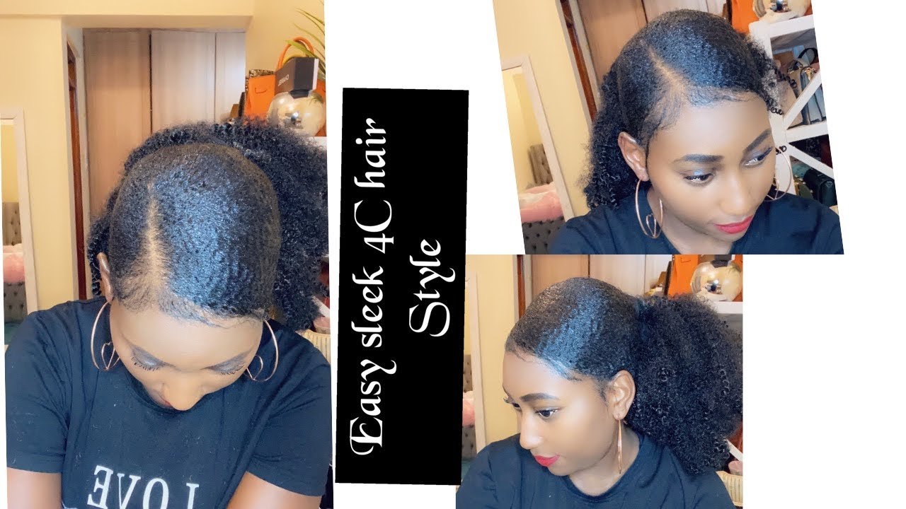 Short 4C Natural hair slicked back??LOOK WHAT I DID,slick down 4C ...