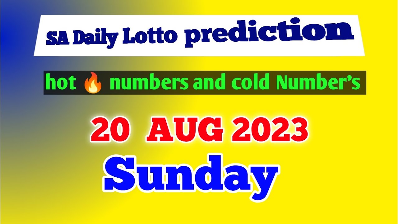 Daily lotto prediction 20 August 2023 | Sa daily lotto predictions for ...