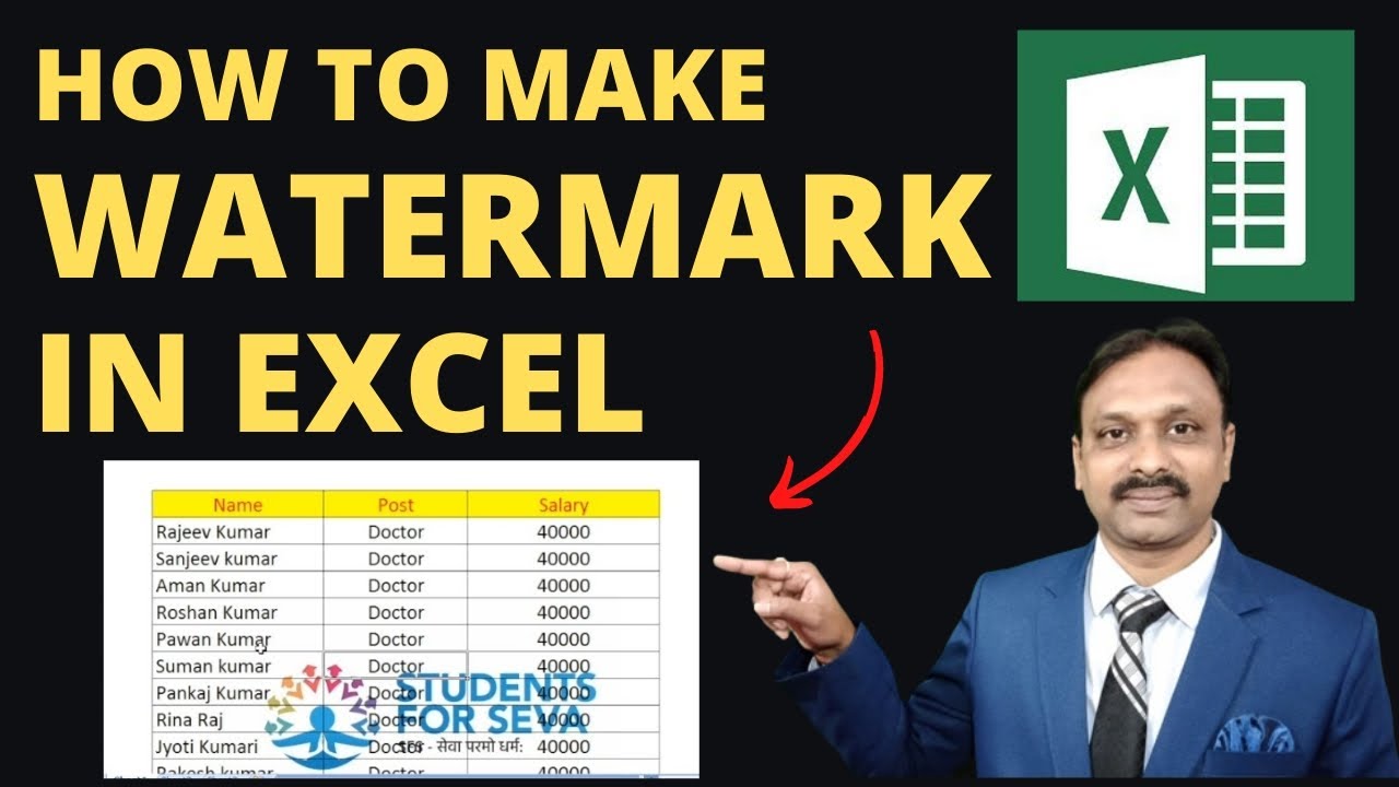 Excel Tutorial: how to add watermark in excel - YouTube