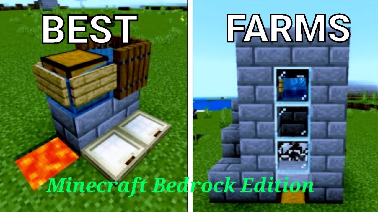 4 EASY Food Farms in Minecraft 1.21 Bedrock Edition - YouTube