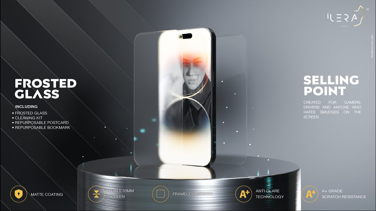 Matt - soft silk coating. iLera Deluxe Frosted glass screen protector 💪 ...