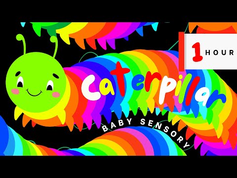 Sensory Rainbow Caterpillar: Baby Visual Videos for Babies Hight Contrast Eye Tracking Stimulation