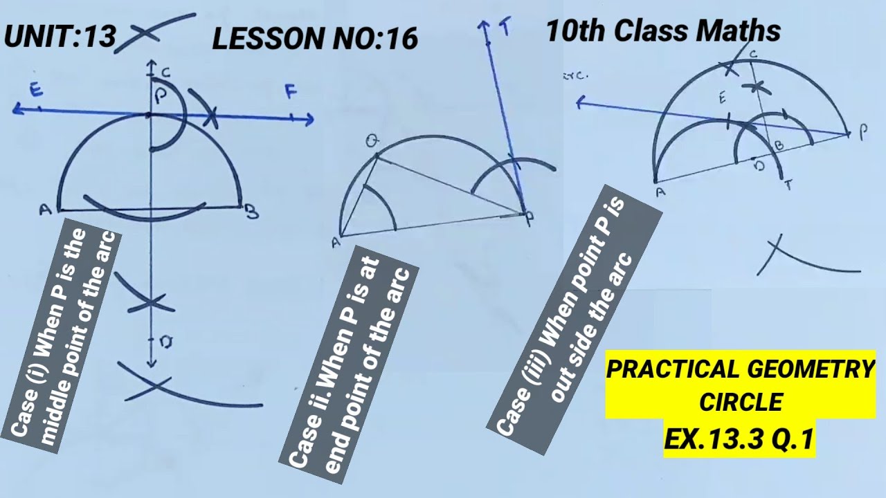 Class 10th MATH LESSON NO:16 | EX.13.3 Q.1 | Unit 13 practical geometry ...