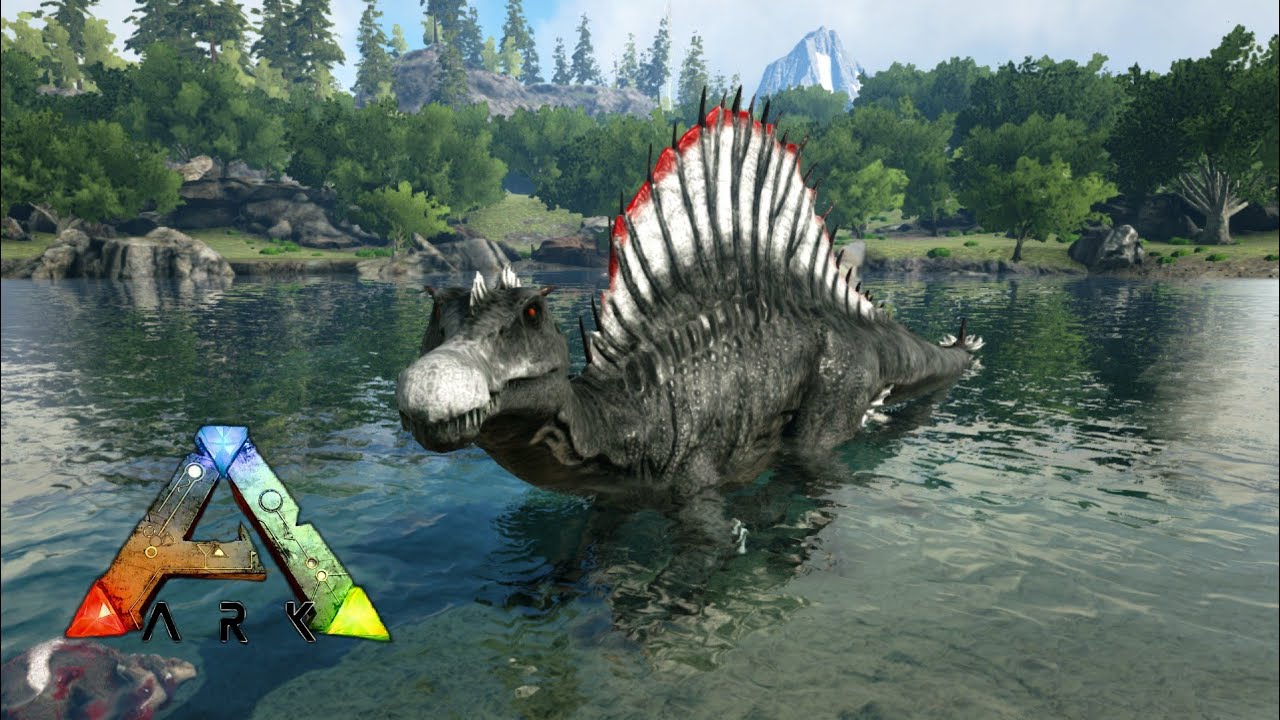 Espinossauro albino caçando! ARK Dinosaur simulator! - YouTube