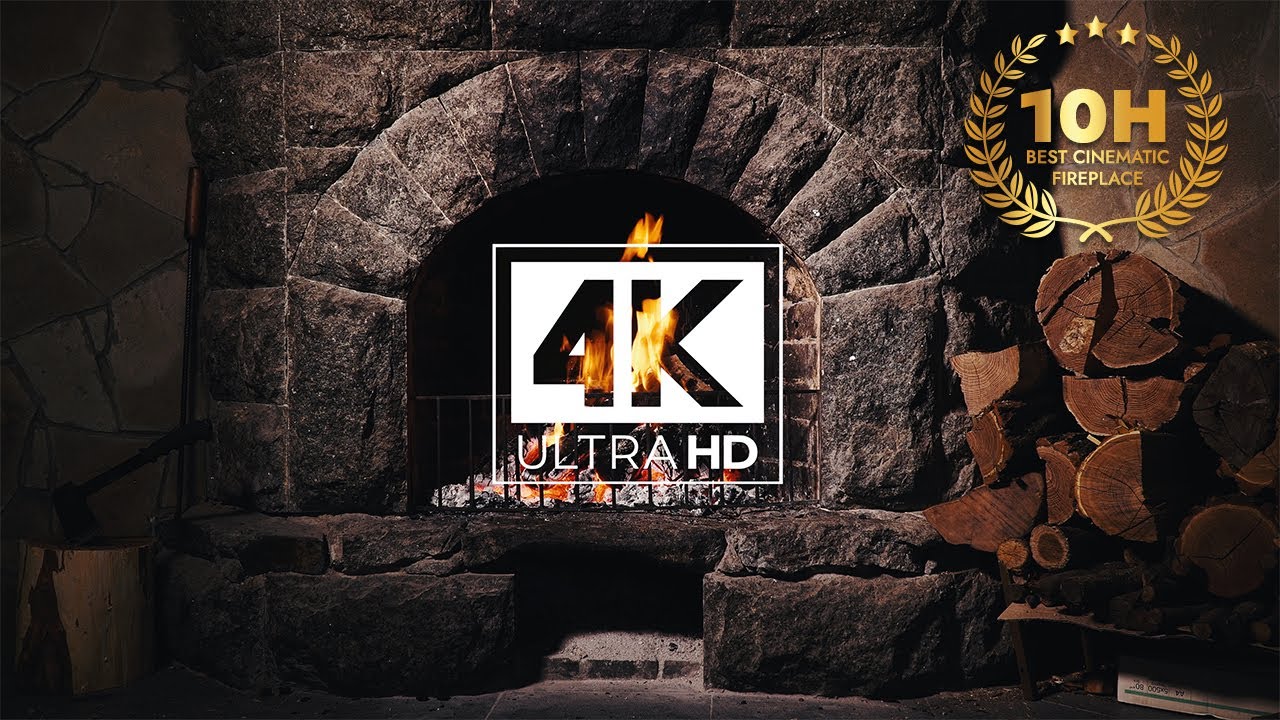 🔥 Cozy Relaxing 4K Fireplace with Crackling Fire Sounds - No Music ...