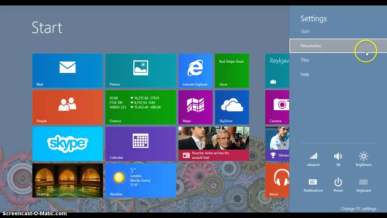 How to change your Start Menu Theme of Windows 8 - YouTube