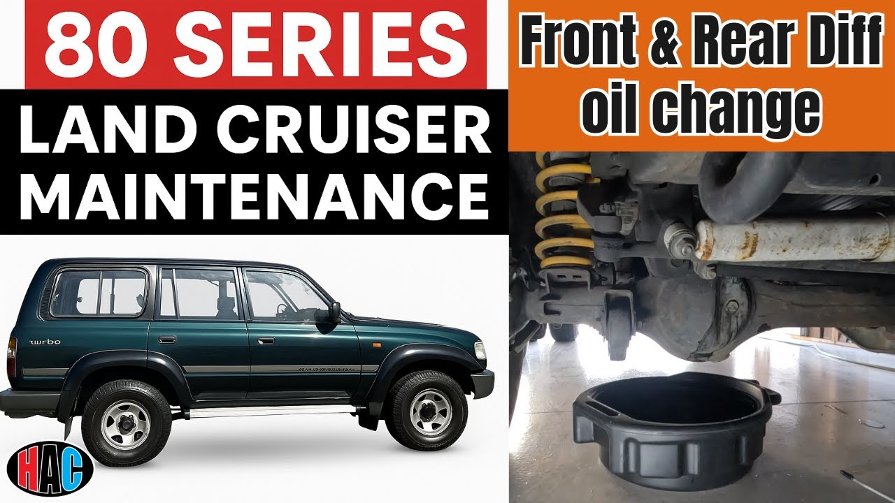 How to change Front & Rear Diff Oil | Toyota 80 series Land Cruiser ...