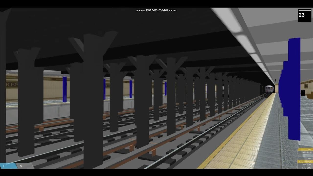 OpenBVE R179A V7 Alstom Q Train bypassing at 23rd Street - YouTube