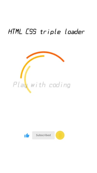 Tri Loader In Html Css Htmlcss Css3 Learnhtml Loader Youtube