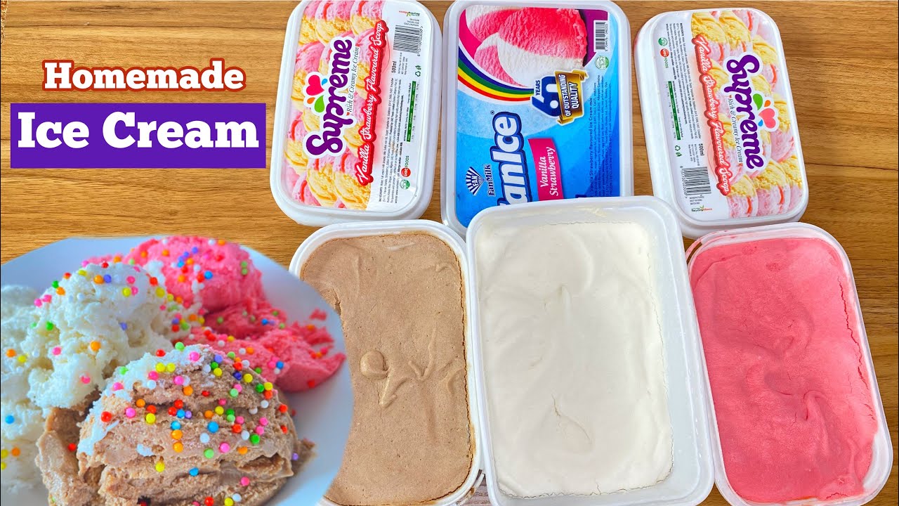 Homemade ICE CREAM fanice and Supreme Ice cream. Try this at home - YouTube