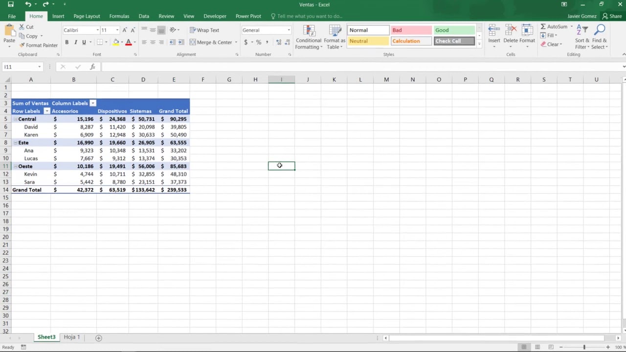 PONER FILTROS EN TABLAS DIMAMICAS - YouTube