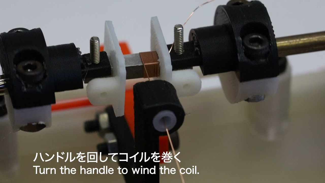 Hand-wound coil winding machine made with a 3D printer 手巻きコイル巻き機 - YouTube