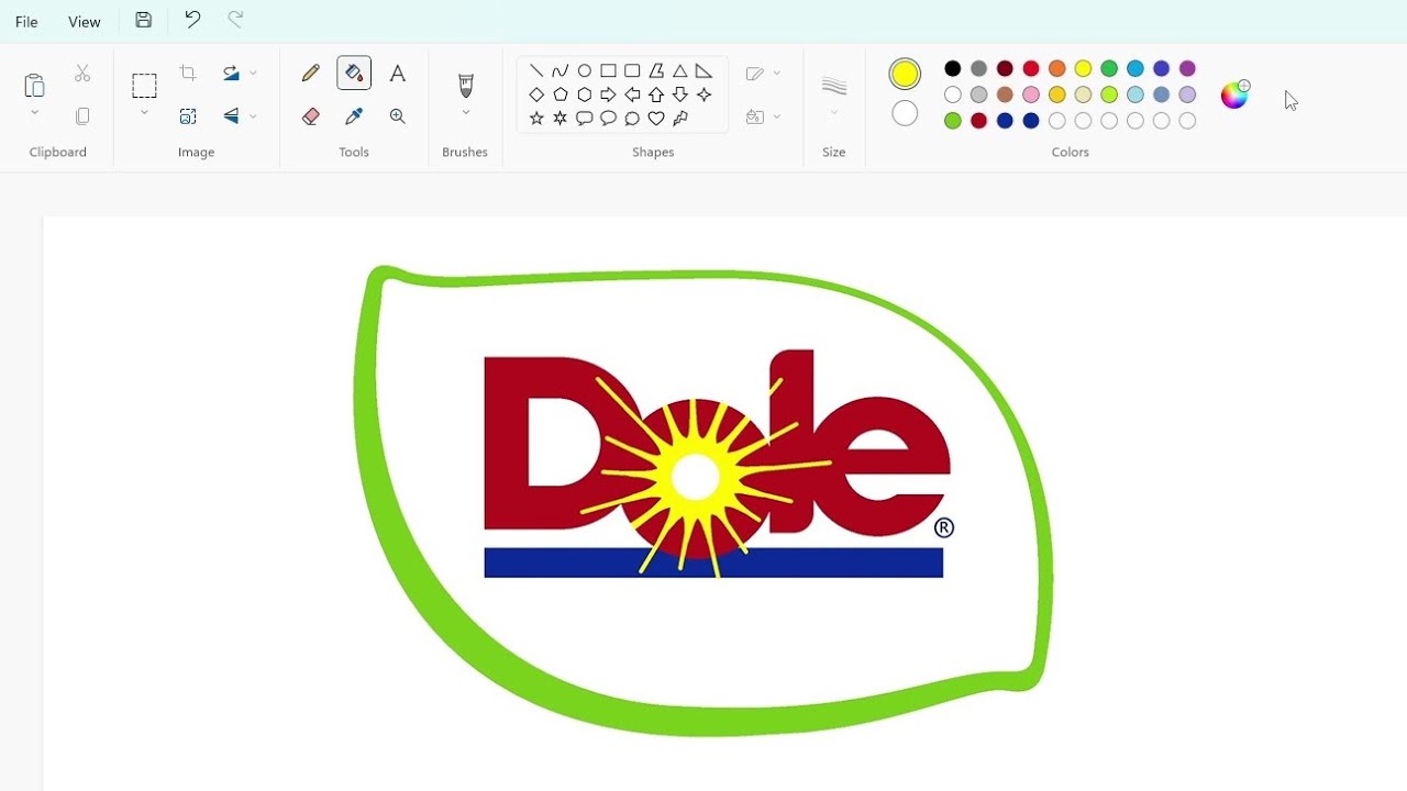 How To Draw The Dole Logo Using MS Paint How To Draw On Your Computer How To Draw The Dole Logo Using MS Paint How To Draw On Your Computer
