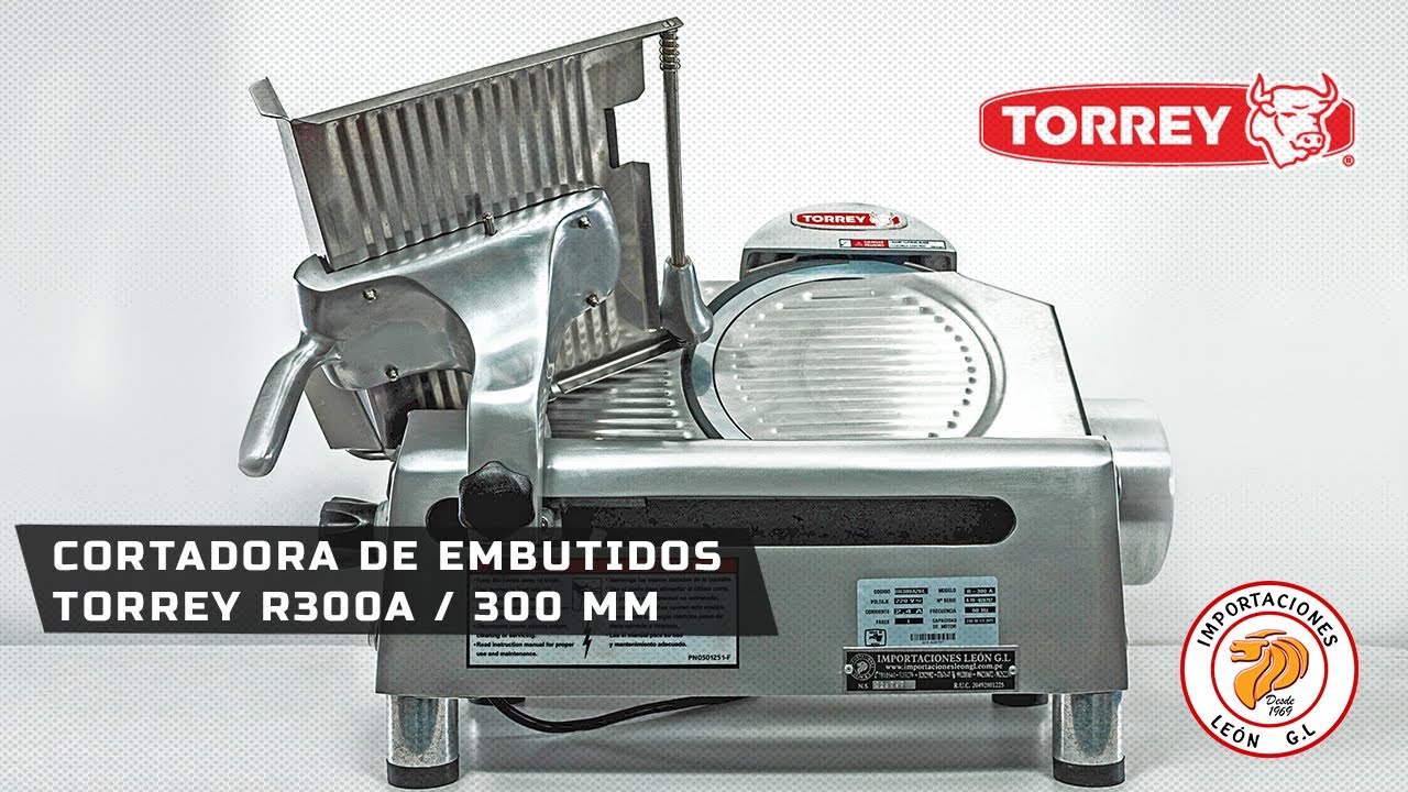 Cortadora de embutidos TORREY R300A/ 300 mm/IMPORTACIONES LEON G.L ...