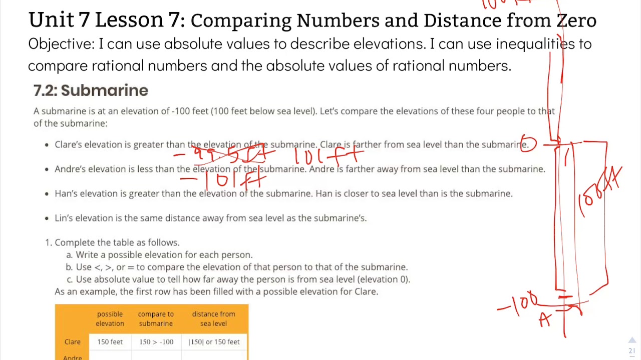 Illustrative Math 6th Grade Unit 7 Lesson 7 Comparing Numbers and ...