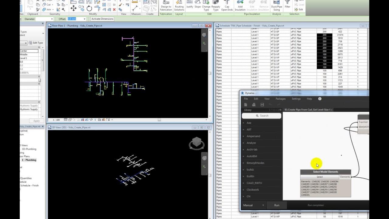 Revit MEP Dynamo Python - Schedule - YouTube
