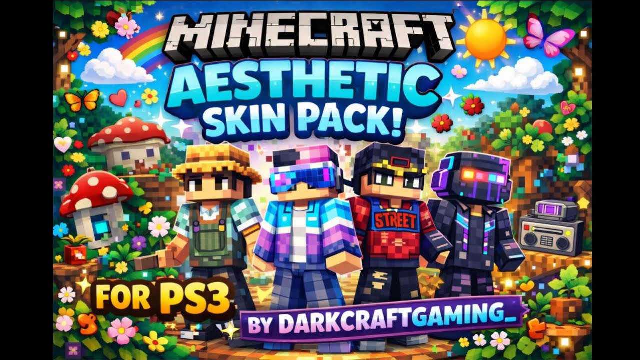 Aesthetic Skin Pack Release Skins For PS3 Minecraft by DarkCraftGaming ...
