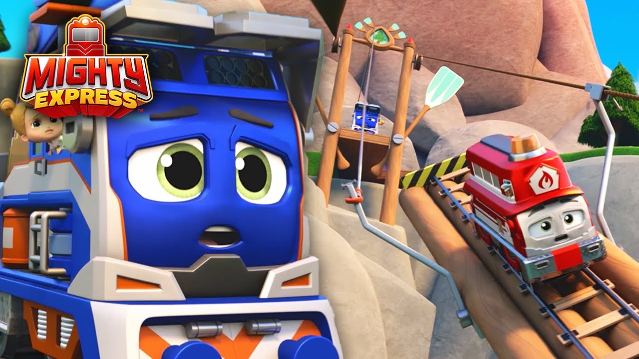 Milo's Zip Line Rescue! 🔧 Fast Tracks Short Episode 🔧 - Mighty Express ...