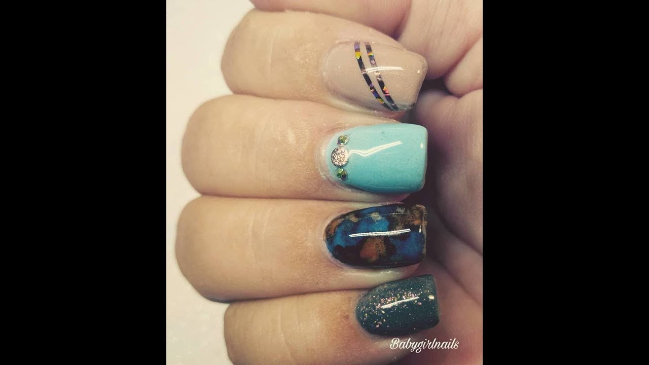 New Short Nails Using Poly Gel & Gel Polish! - YouTube